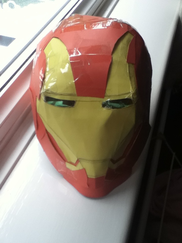My Paper Iron Man Helmet 4 Steps Instructables