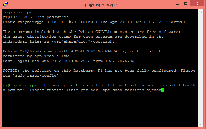 Adding Webmin To Manage A Raspberry Pi Trybotics 5051