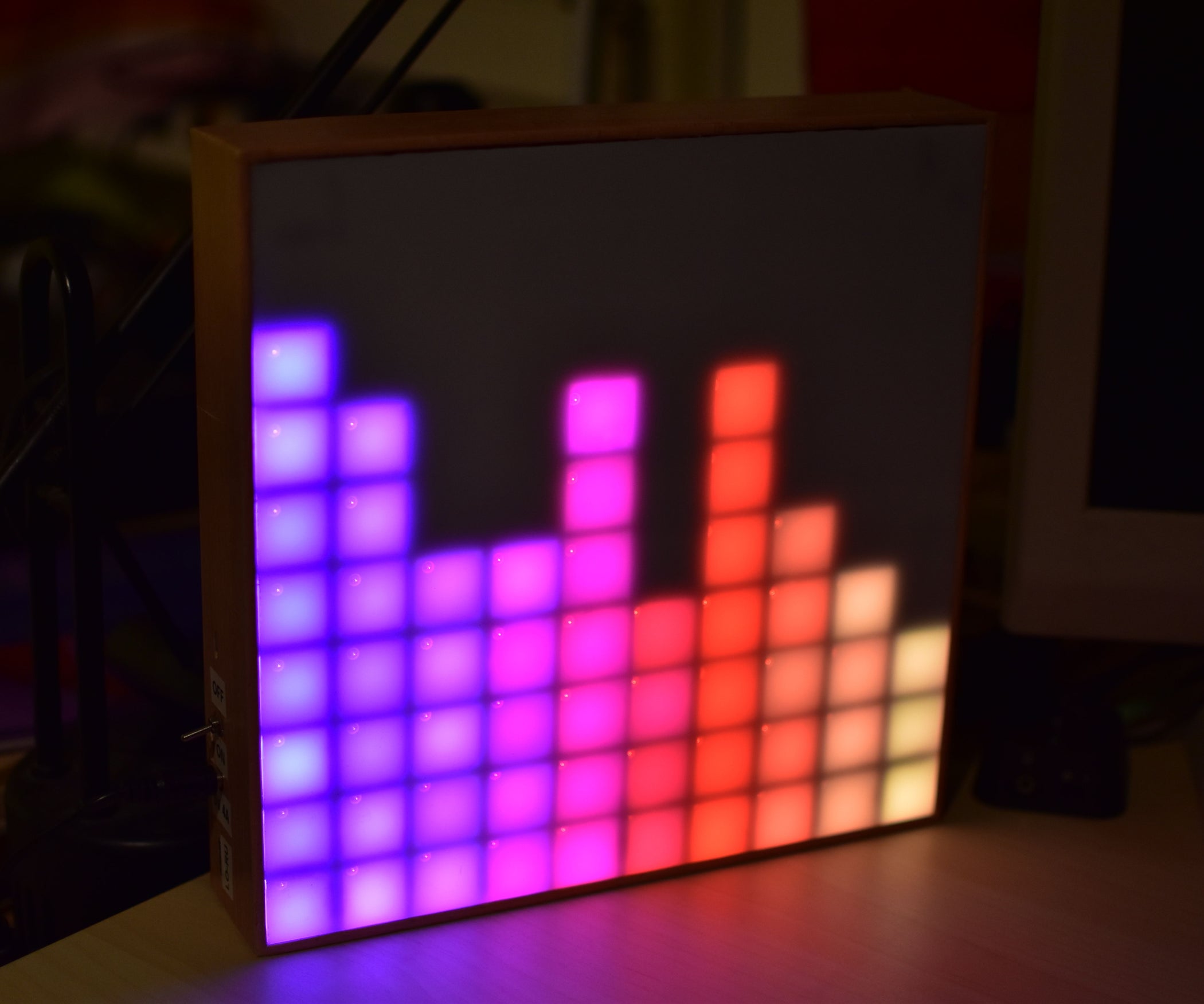 Arduino Spectrum Analyzer On A 10x10 Rgb Led Matrix 4