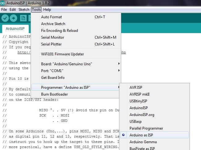 Burning Bootloaders Into AVRs Using Arduino | Trybotics
