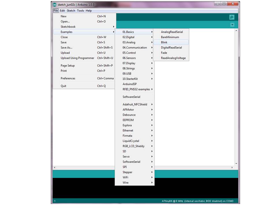 Using the Arduino Uno to Program ATTINY84-20PU | Trybotics