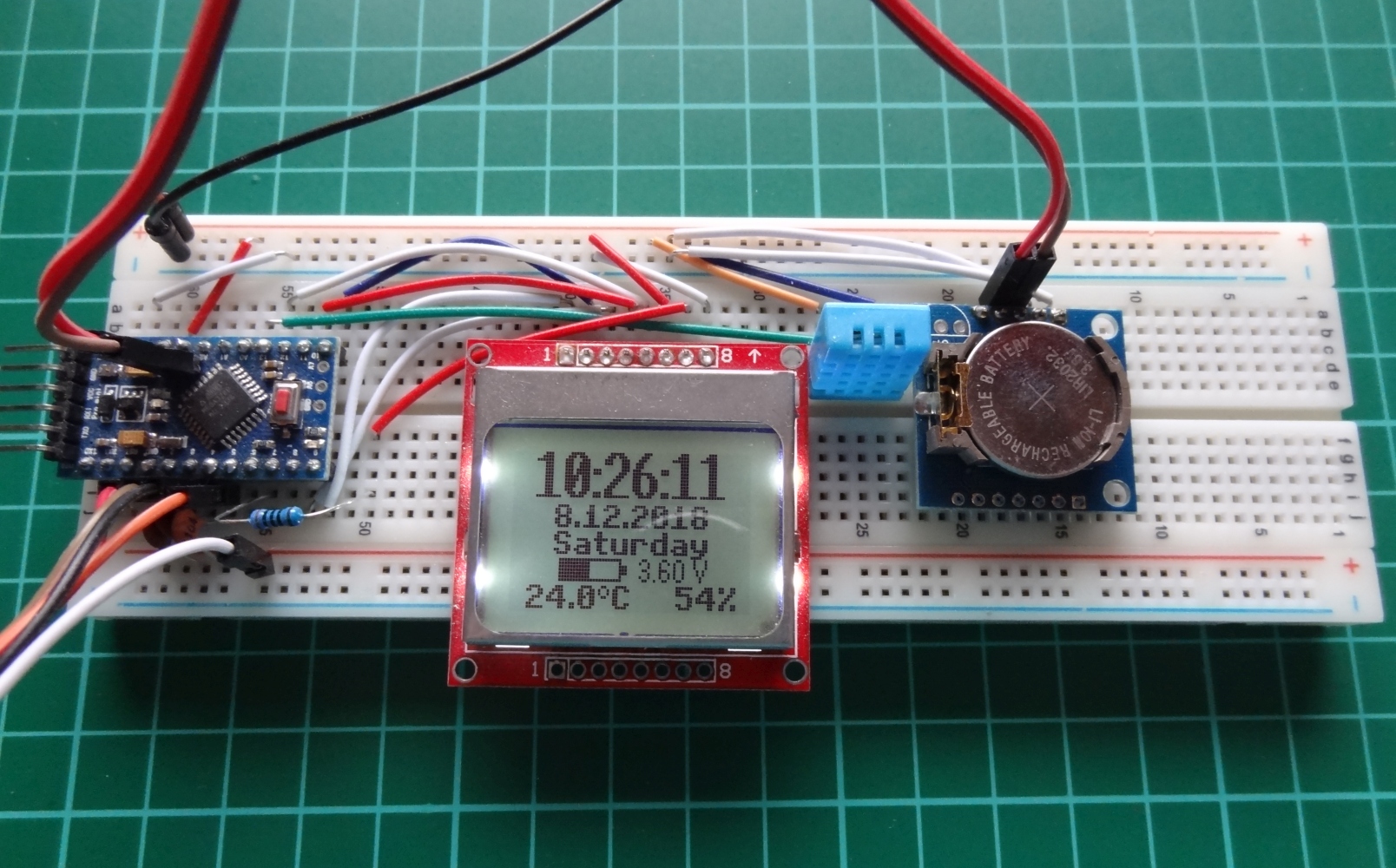 Arduino Datalogger With RTC, Nokia LCD and Encoder | Trybotics