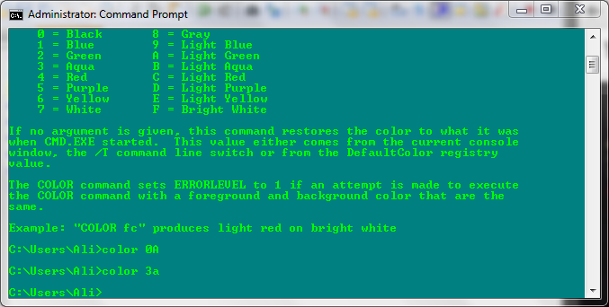 How to Change Color in Command Prompt | Trybotics