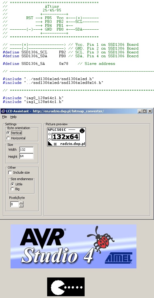 How To Convert Bitmap Graphics For Oled Ssd1306 Display Run By Attiny85 Trybotics