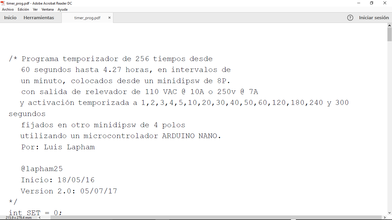 CIRCUITO TEMPORIZADOR PROGRAMABLE BASADO EN ARDUINO | Trybotics