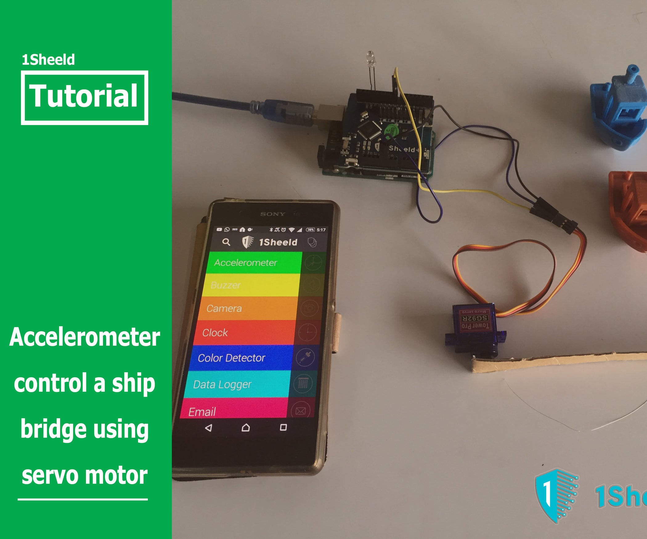 Arduino Accelerometer Tutorial Control A Ship Bridge Using A Servo