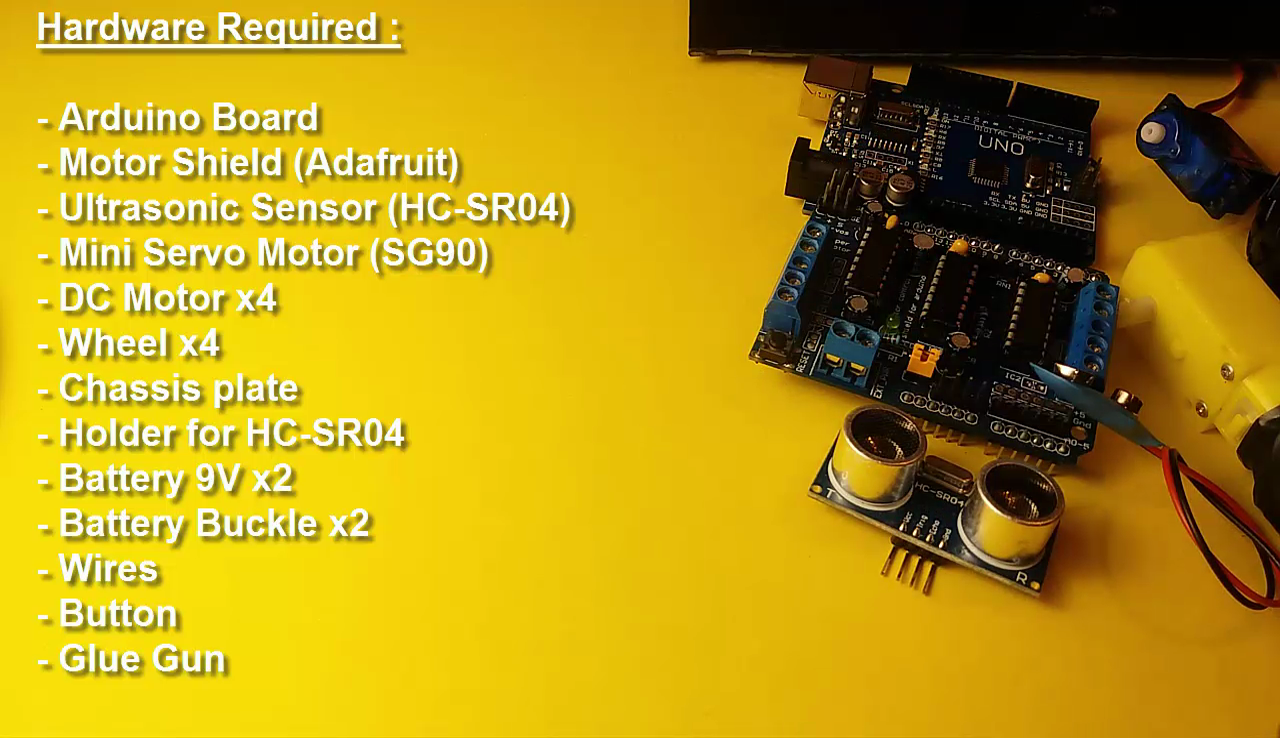 Arduino - Obstacle Avoiding Robot 4WD | Trybotics