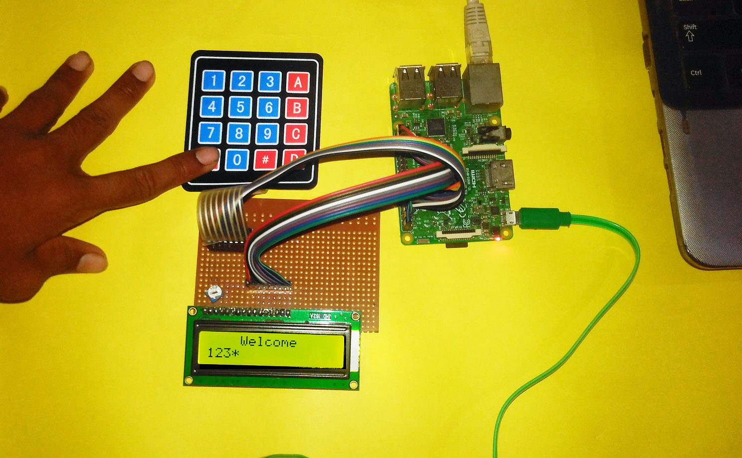 Interface 16x2 Alphanumeric Lcd And4x4 Matrix Keypad With Raspberry Pi3 Trybotics