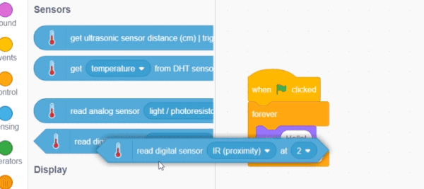 Interface Sensors To Arduino Board Using Pictoblox Scratch Blocks Based Coding Software Trybotics
