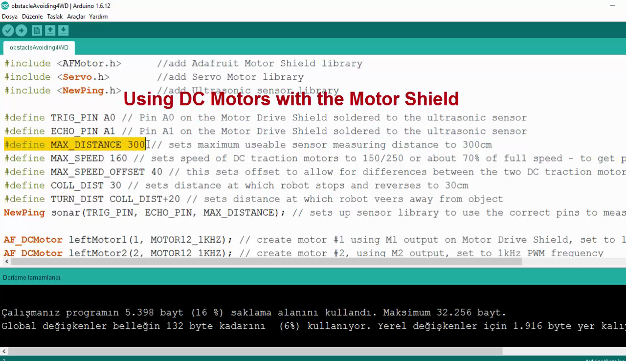 Arduino - Obstacle Avoiding Robot 4WD | Trybotics