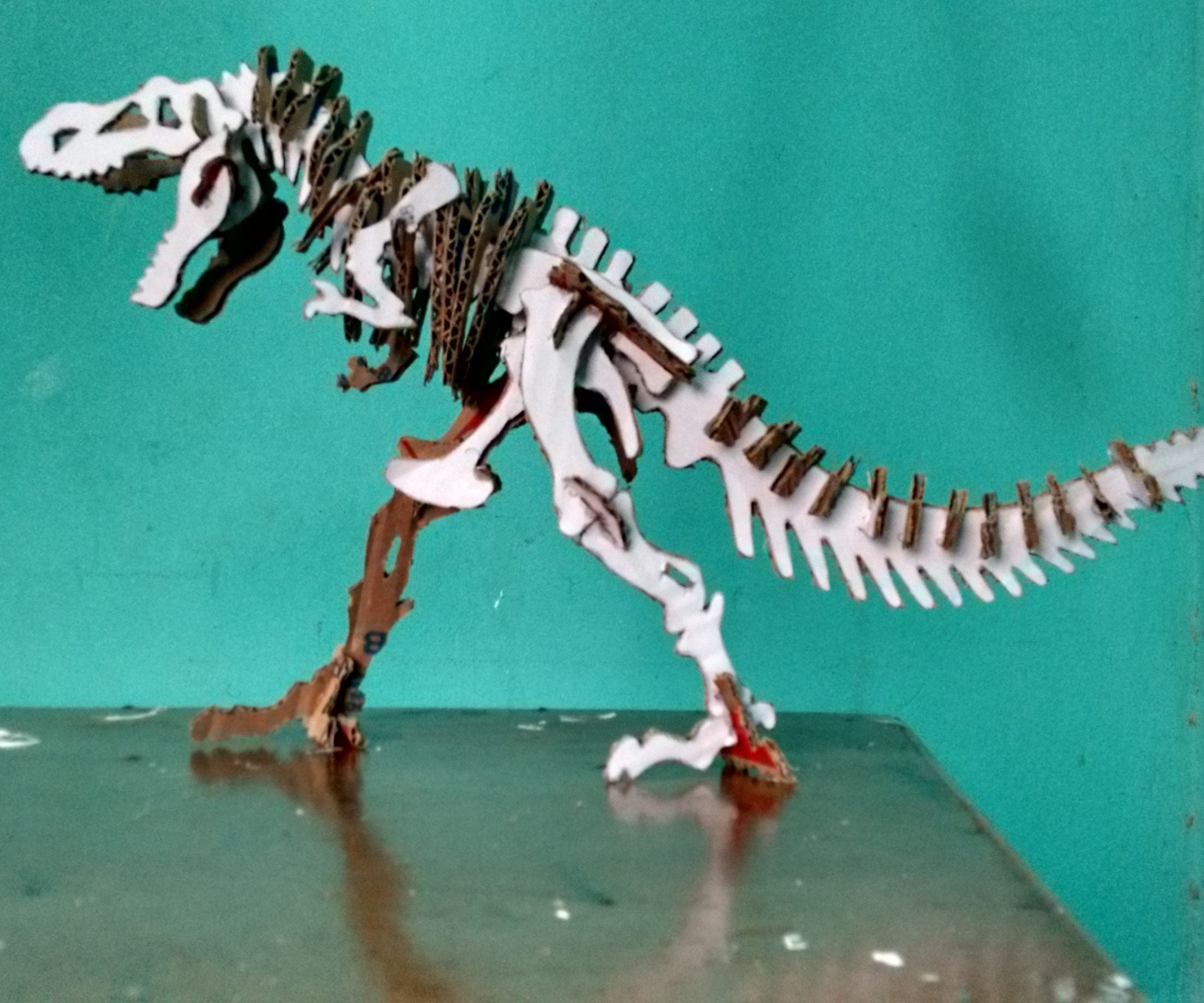 DIY Cardboard Dinosaur Skeleton Tyrannosaurus Rex 3 Steps DIY Cardboard Dinosaur Skeleton Tyrannosaurus Rex 3 Steps