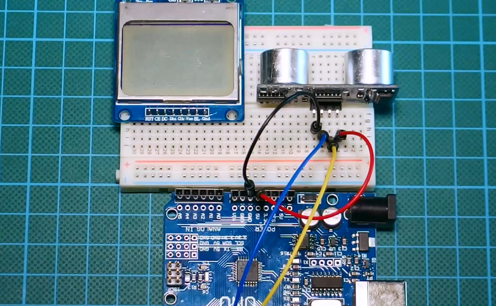 DIY Distance Meter With Arduino and a Nokia 5110 Display | Trybotics