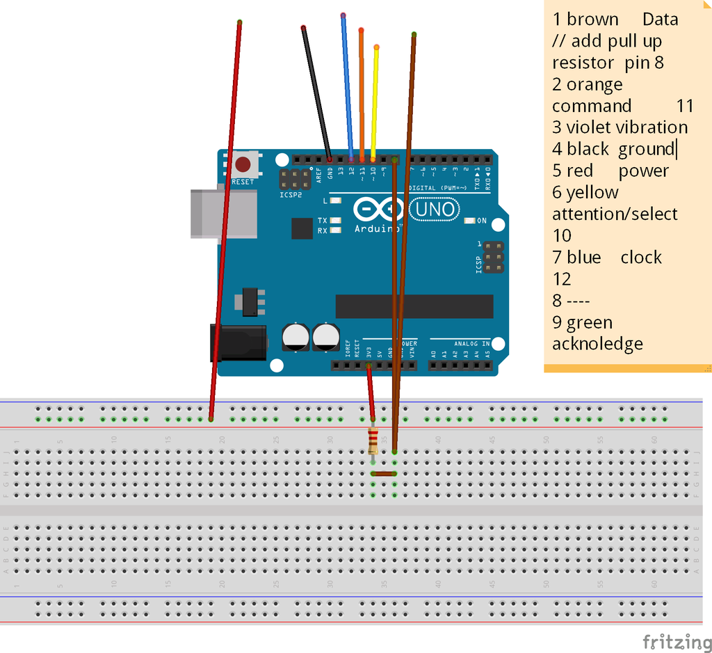 Ps2 Wire Controller And Arduino Control Leds 3 Steps 1102