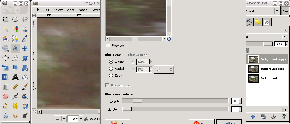 Reduce Motion Blur Using The Gimp Trybotics