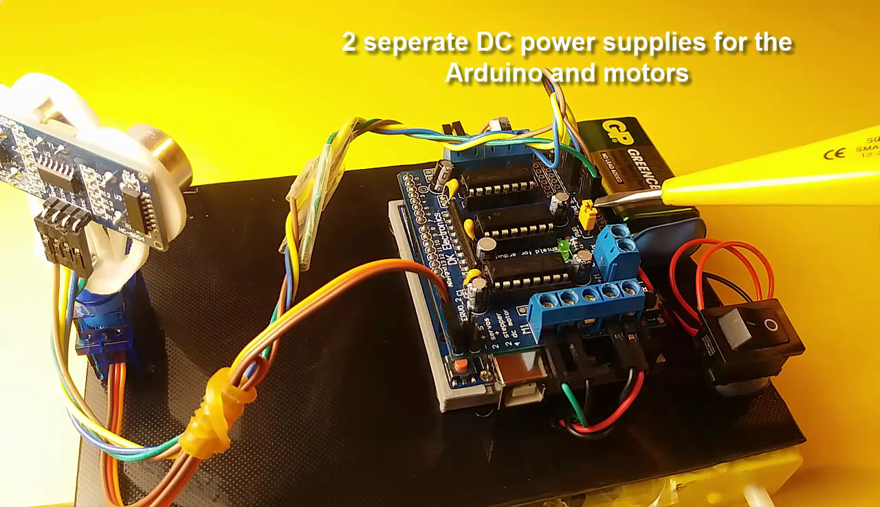 Arduino - Obstacle Avoiding Robot 4WD | Trybotics