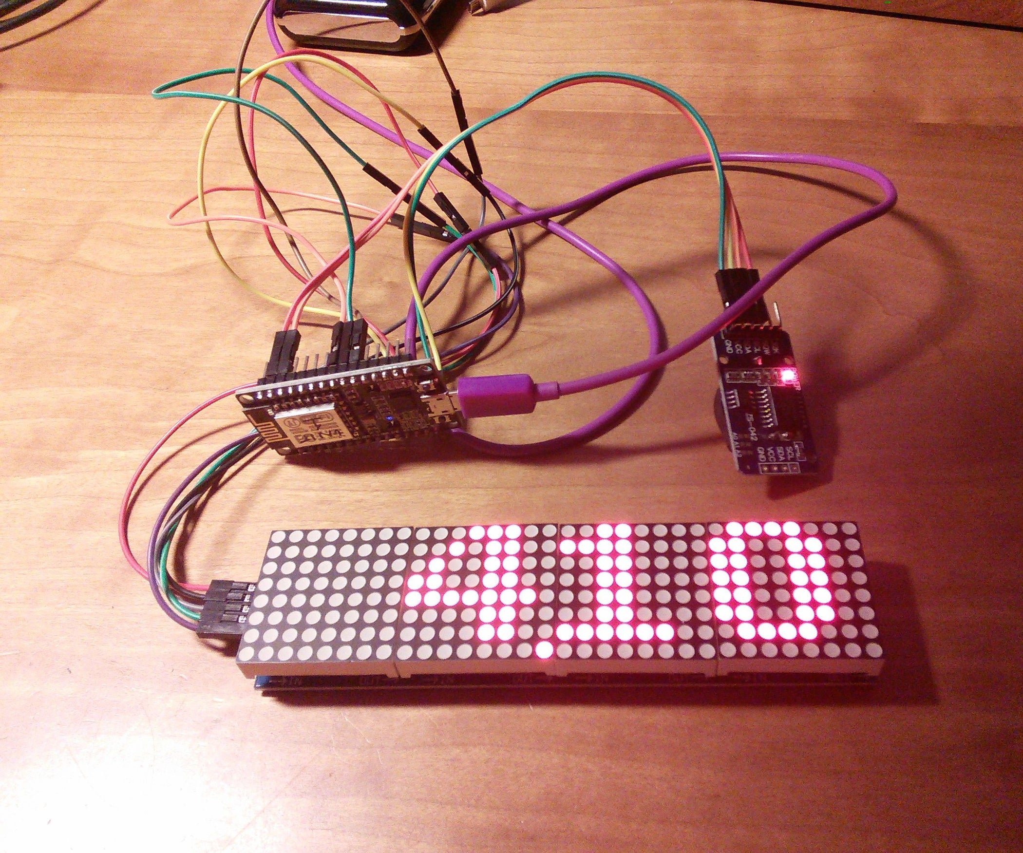 Simple Dot Matrix Clock Using Node Mcu 5 Steps With