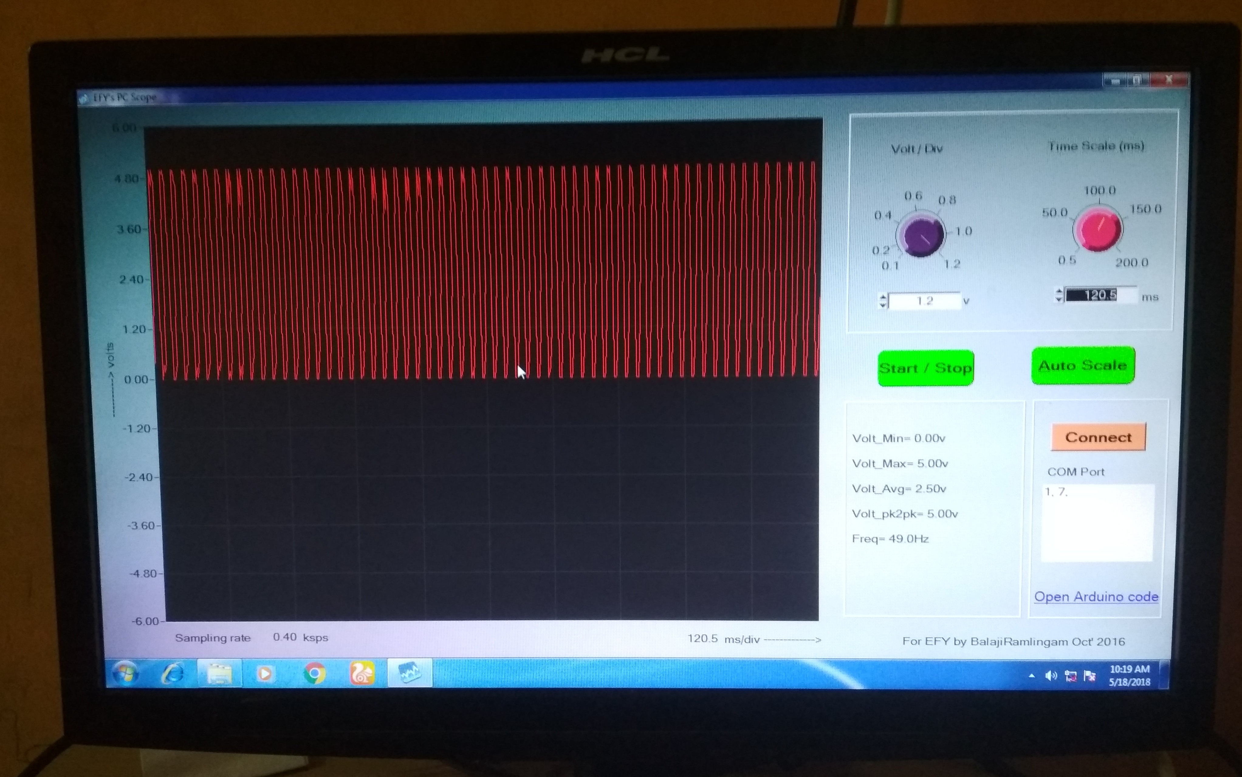 Oscilloscope Frequency Counter And Component Tester Using Arduino