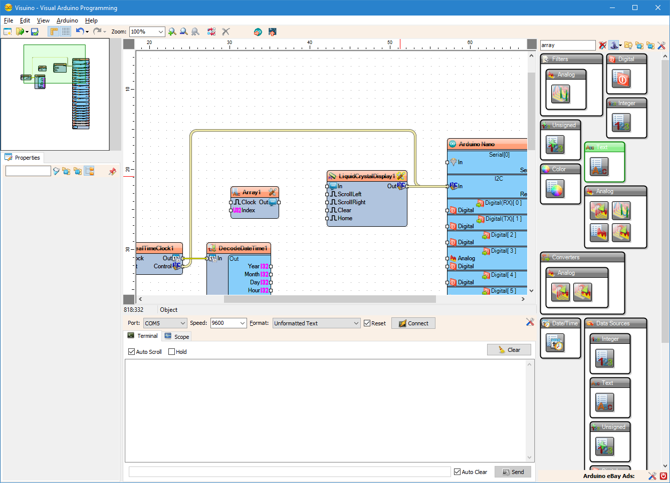 Arduino Nano Show Datetime From Ds1307 Real Time Clockrtc On I2c 2 X 16 Lcd Display With