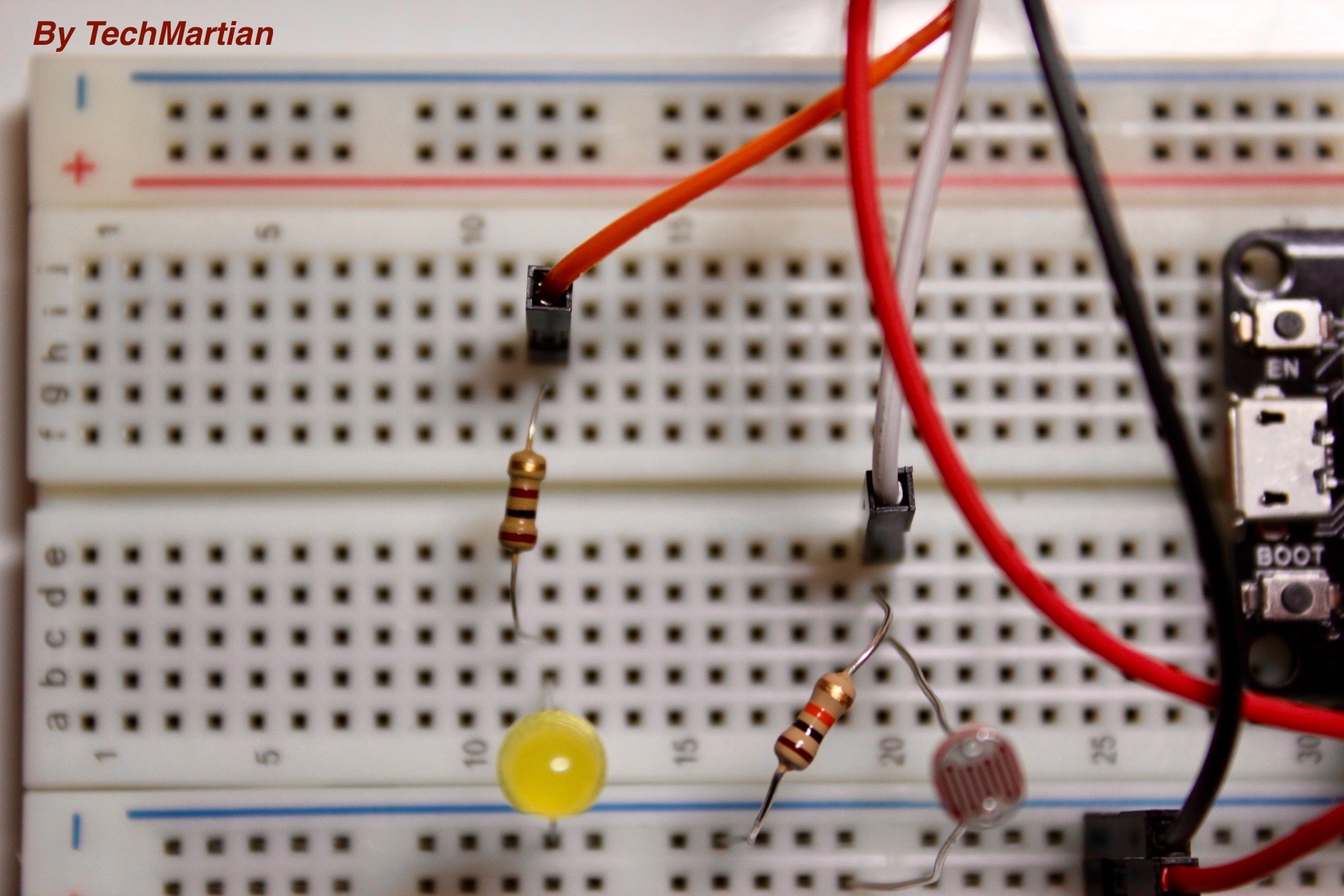 Interfacing Photoresistor With ESP32 | Trybotics