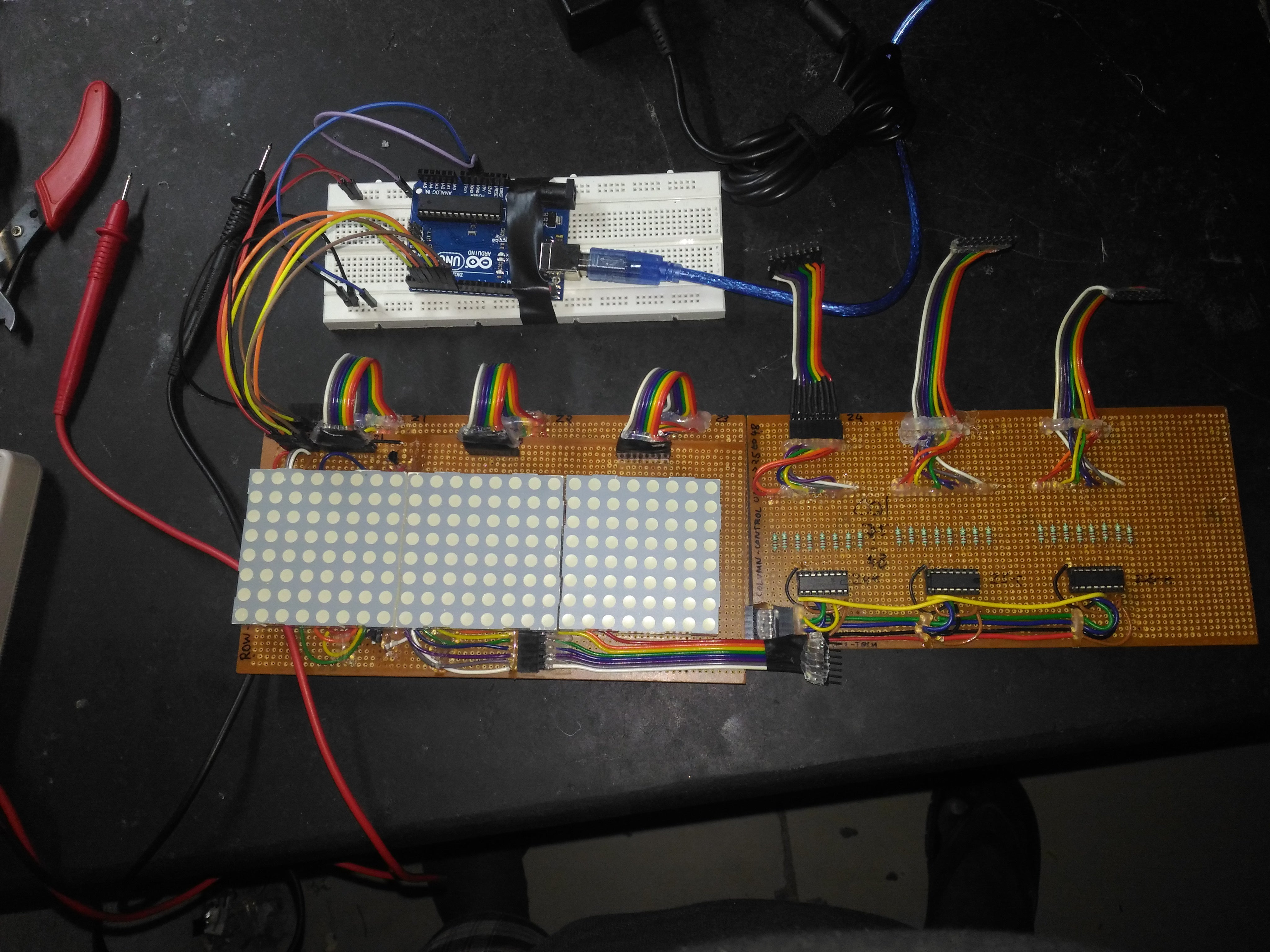 48 X 8 Scrolling Led Matrix Display Using Arduino And Shift Registers Trybotics