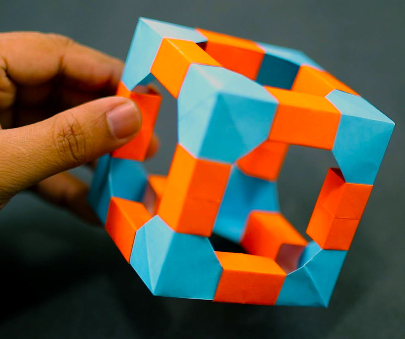 How To Make An Easy Skeletal Cube Out Of Paper Modular Origami 