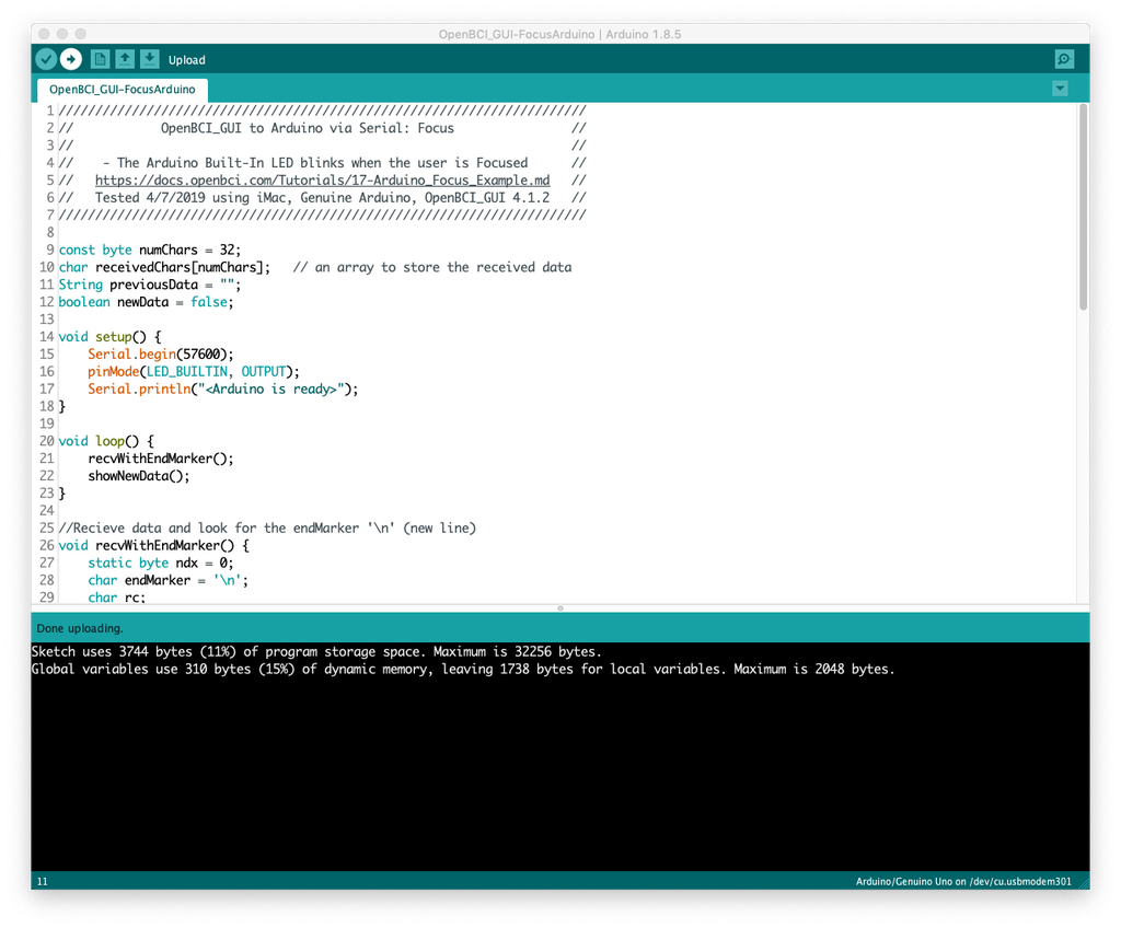 Control Arduino Using Your Brain and OpenBCI GUI: 17 Steps (with Pictures)