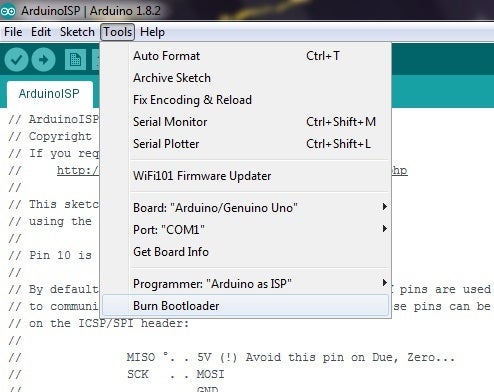 Burning Bootloaders Into AVRs Using Arduino | Trybotics