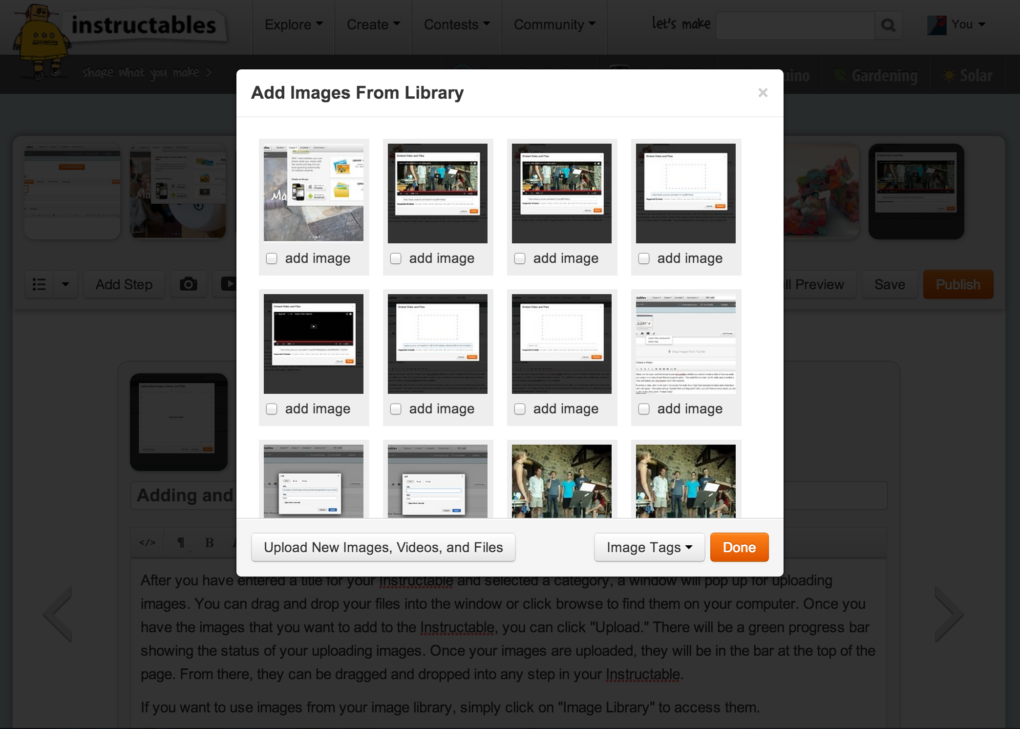 How to Make an Instructable Using the New Editor | Trybotics