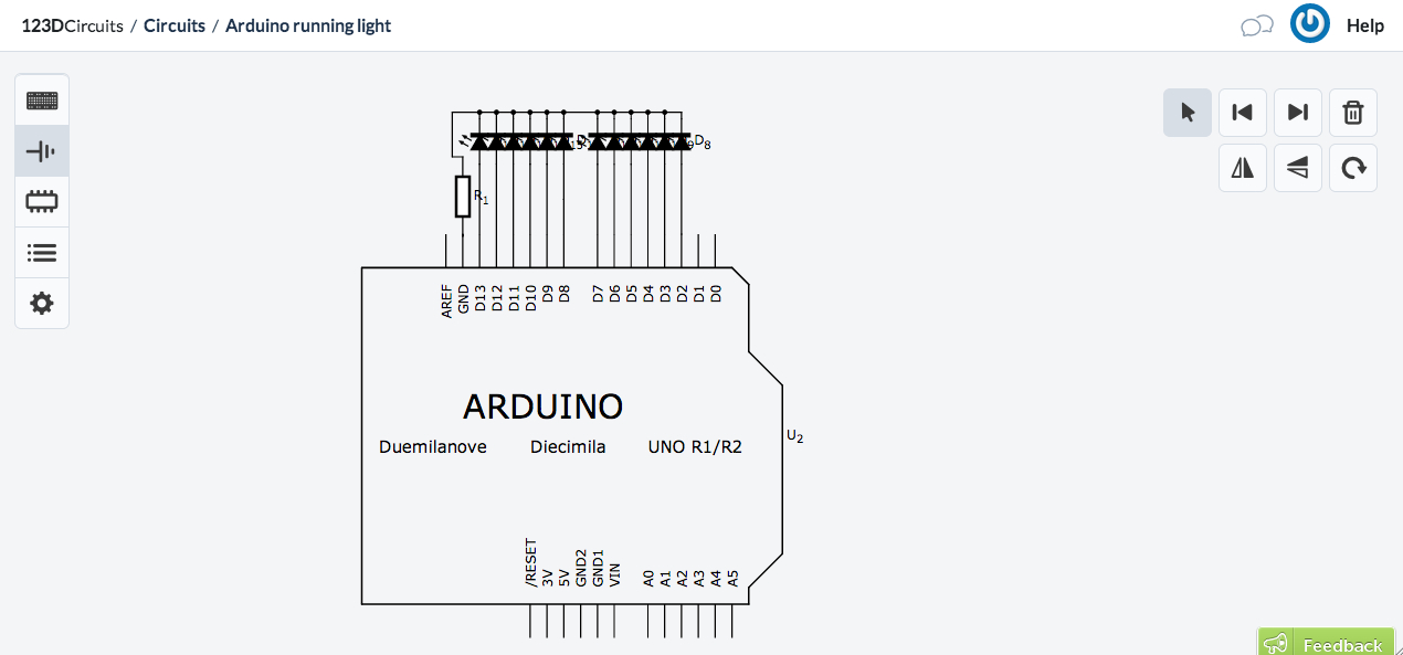 Web Browser Arduino Simulation Trybotics 