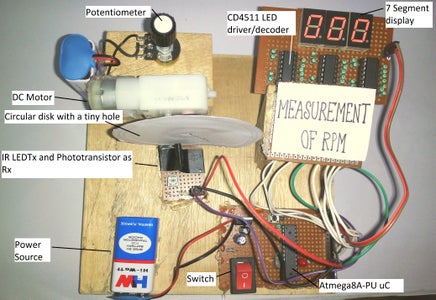 MEASUREMENT OF RPM OF DC MOTOR USING ARDUINO AND IR LED : 15 Steps ...