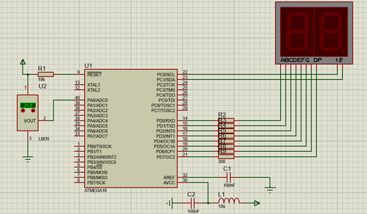 Temprature Sensor Using Lm35 and Atmega 16 in C : 4 Steps (with ...