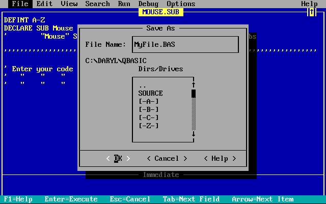 Using A Mouse In Qbasic Programs Trybotics