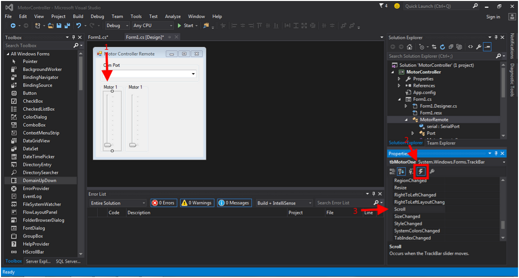 Communication From a WinForms to a TinyDuino | Trybotics