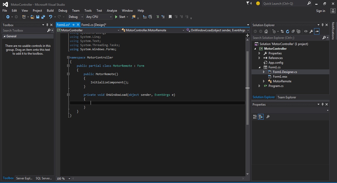 Communication From a WinForms to a TinyDuino | Trybotics