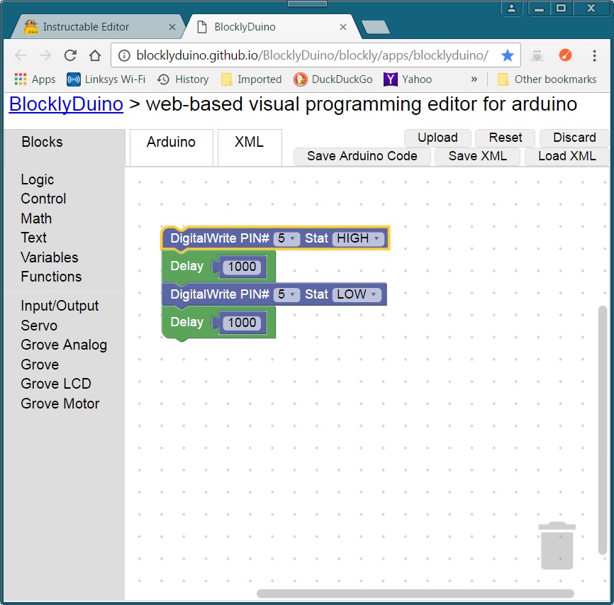 Using Blocklyduino To Create Arduino Sketches An Easy Intro To The