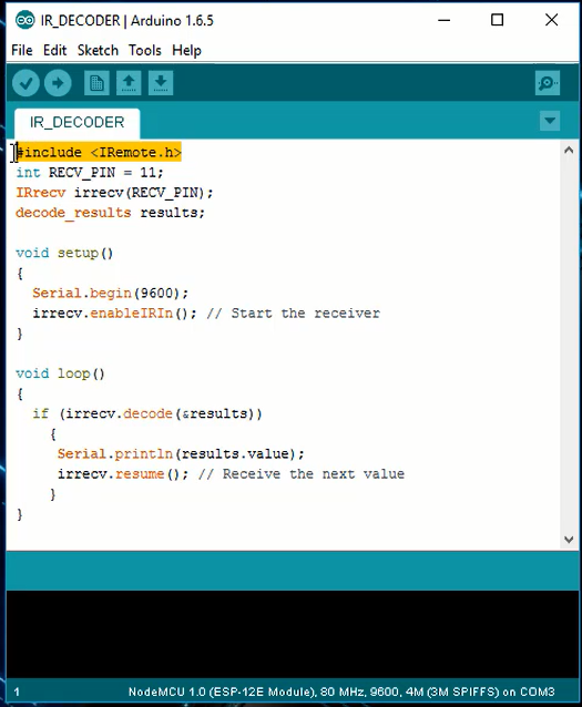 How to Make IR Remote Control Signals Decoder | Trybotics