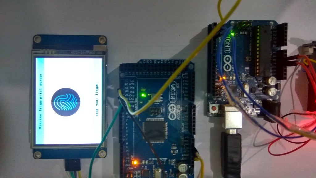 Visuino Fingerprint Sensor With Nextion Display 8 Steps With Pictures