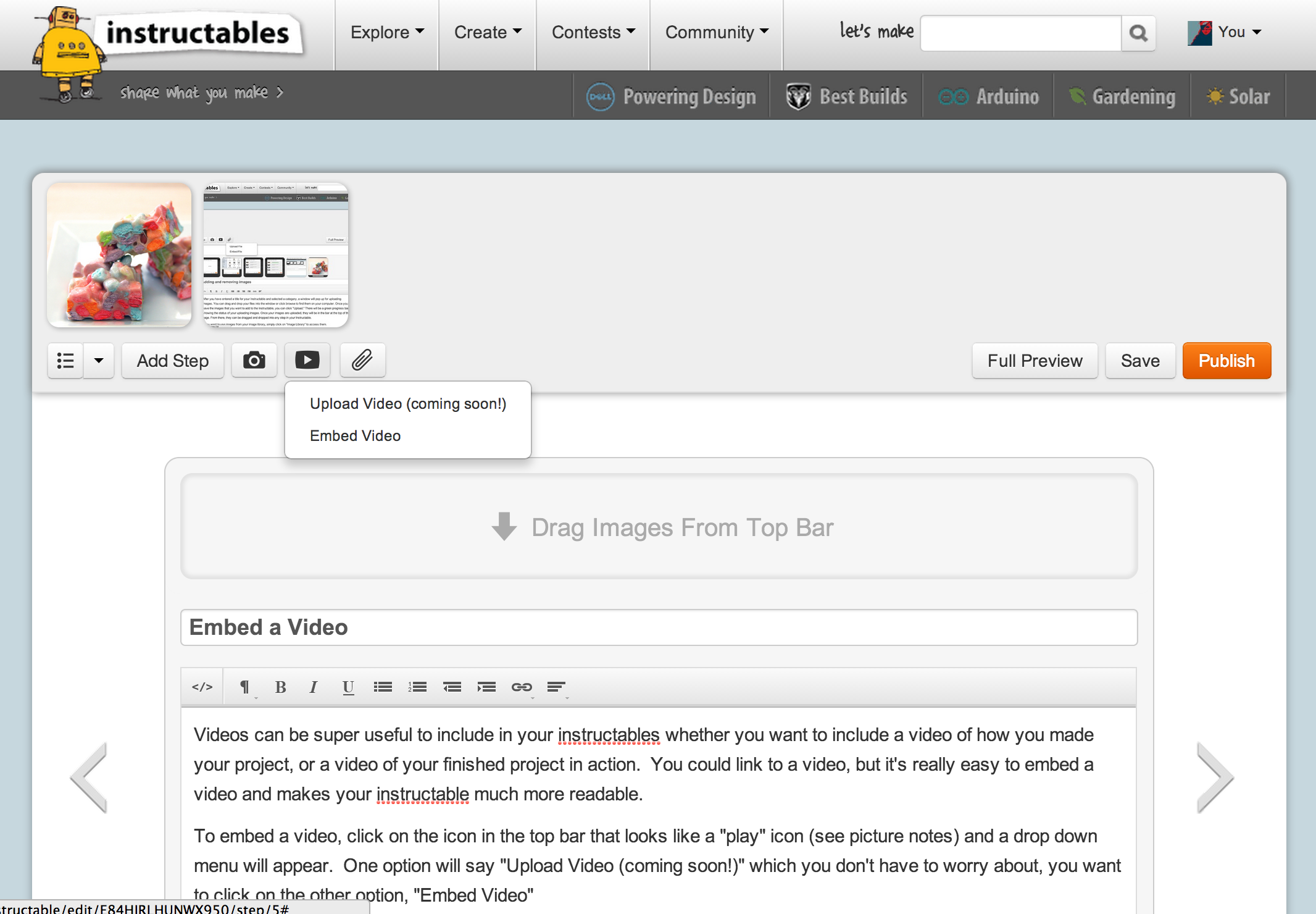 How to Make an Instructable Using the New Editor | Trybotics