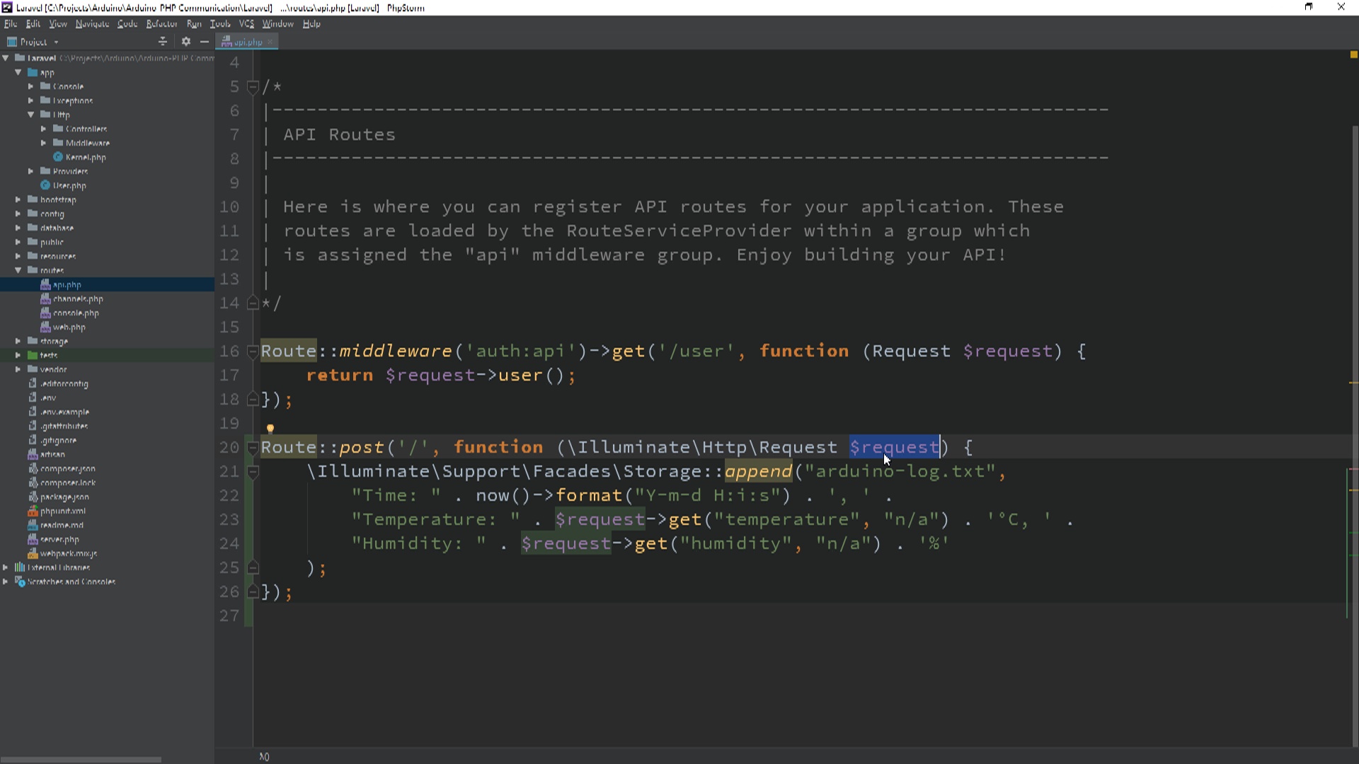 Arduino to Laravel Communication | Trybotics Arduino to Laravel Communication | Trybotics