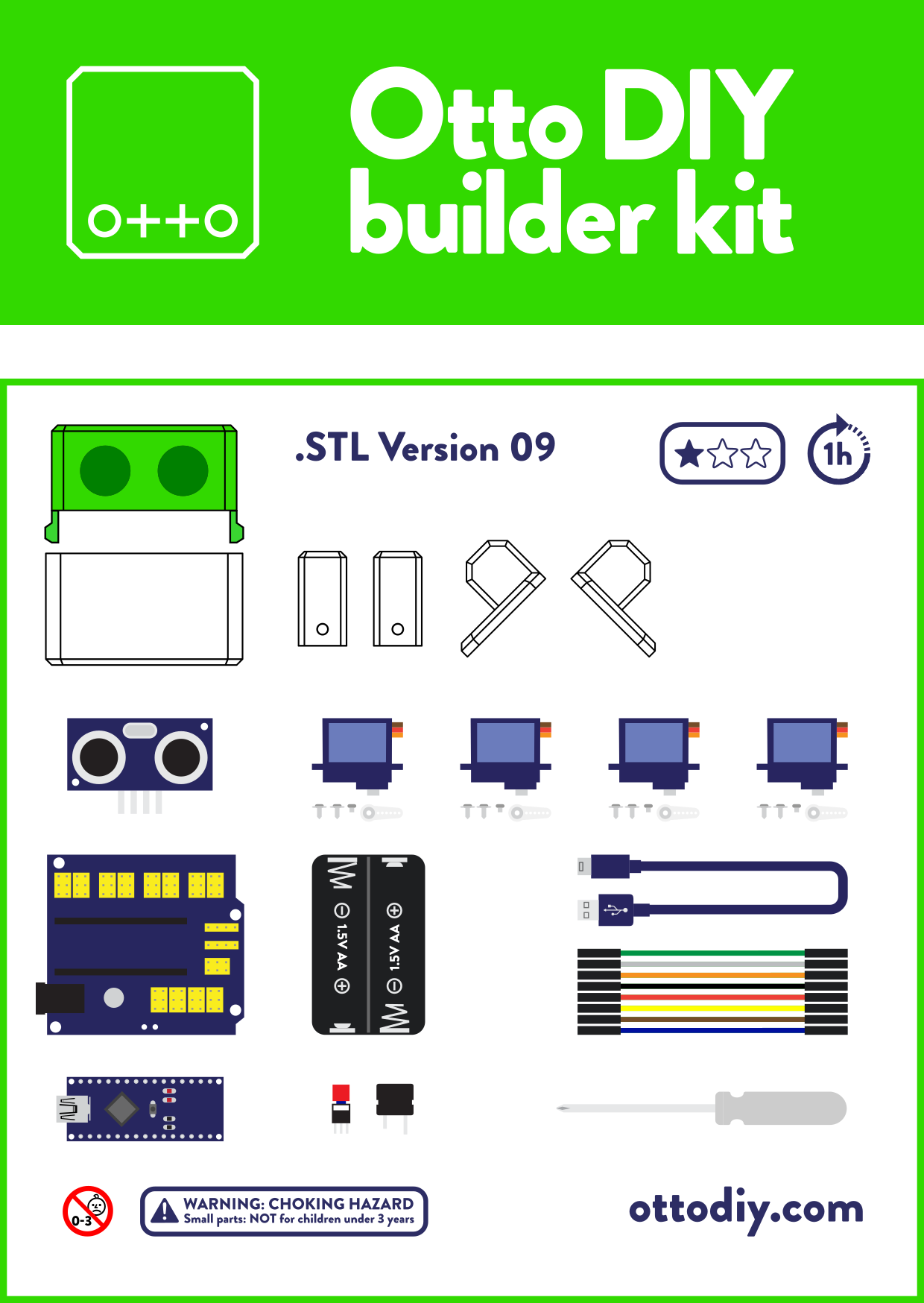 Otto Diy Build Your Own Robot In One Hour Trybotics