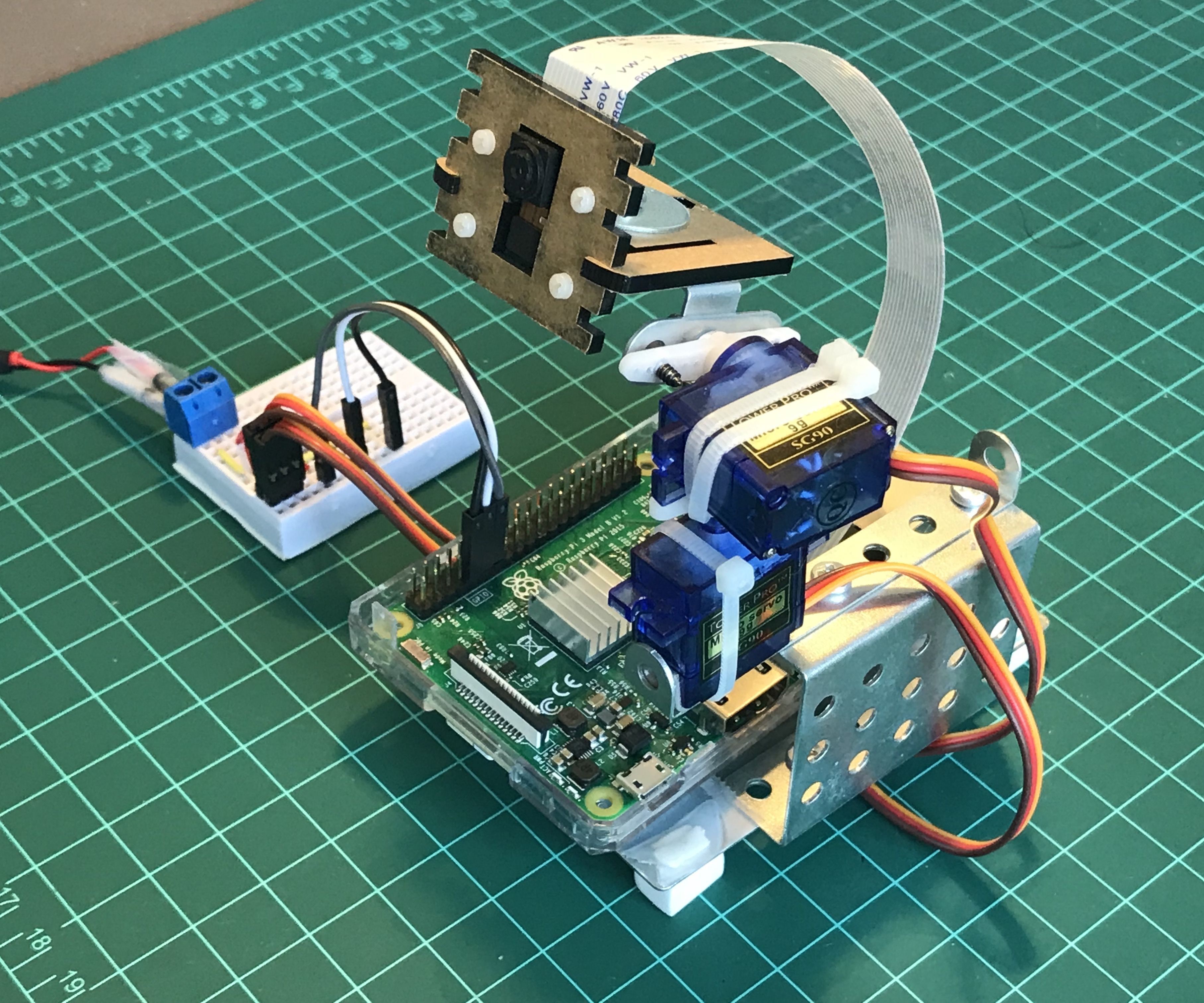 Raspberry Pi Cam Pan-Tilt Control Over Local Internet | Trybotics