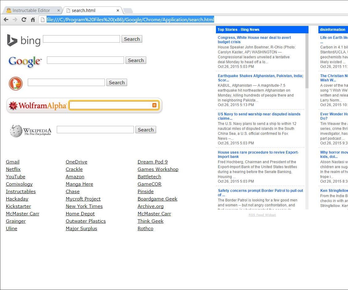 Custom Web Browser Start Page : 5 Steps - Instructables