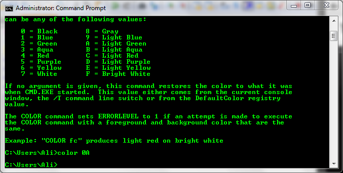 How to Change Color in Command Prompt | Trybotics