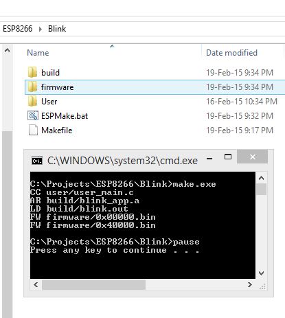 Blink for ESP8266 Native, Like Arduino Using Windows | Trybotics