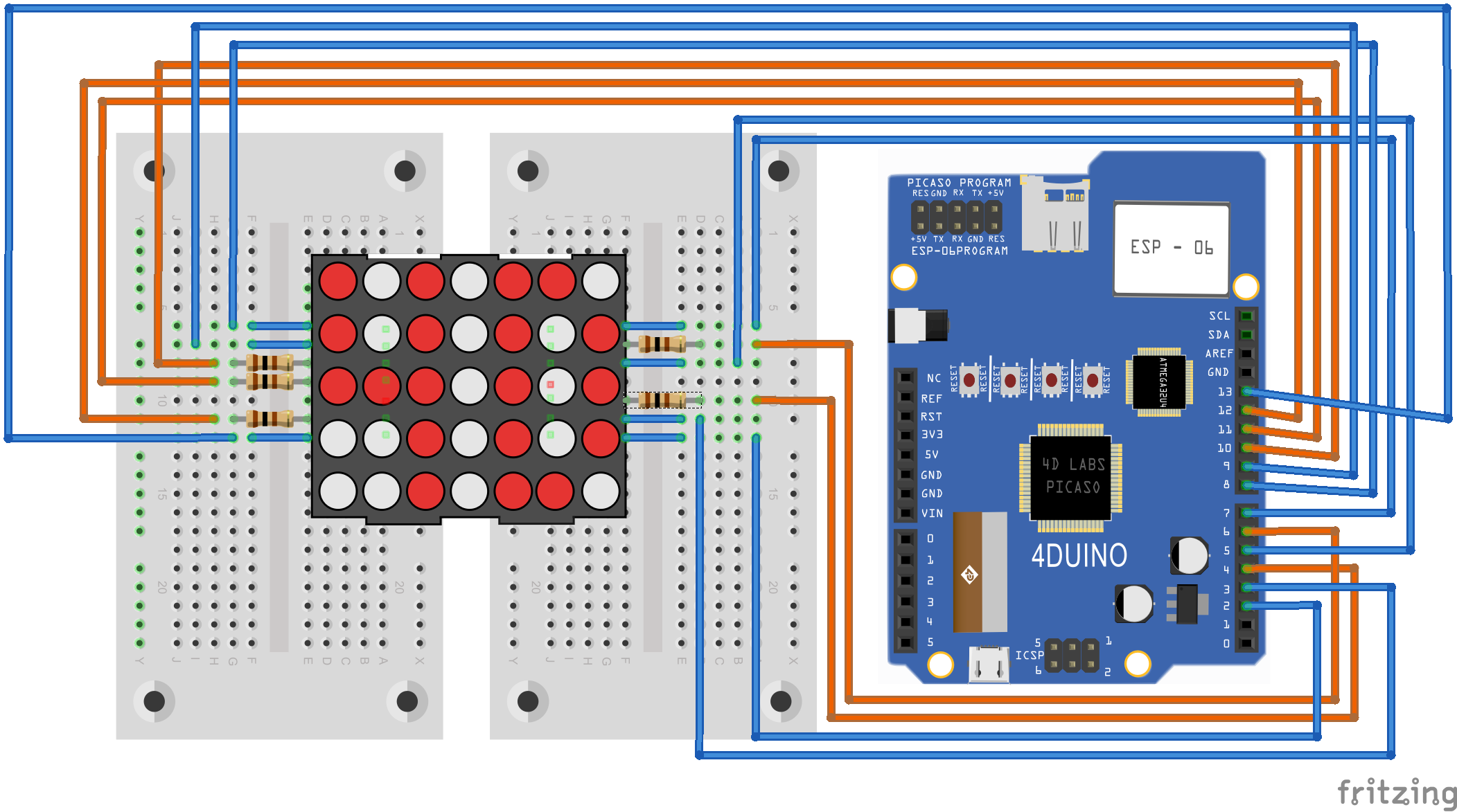 Led Matrix Controller Using 4duino Trybotics 