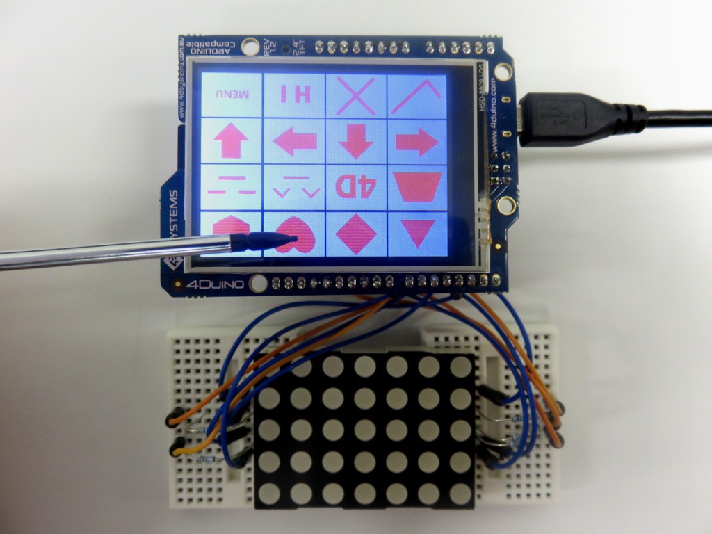 LED Matrix Controller Using 4Duino | Trybotics