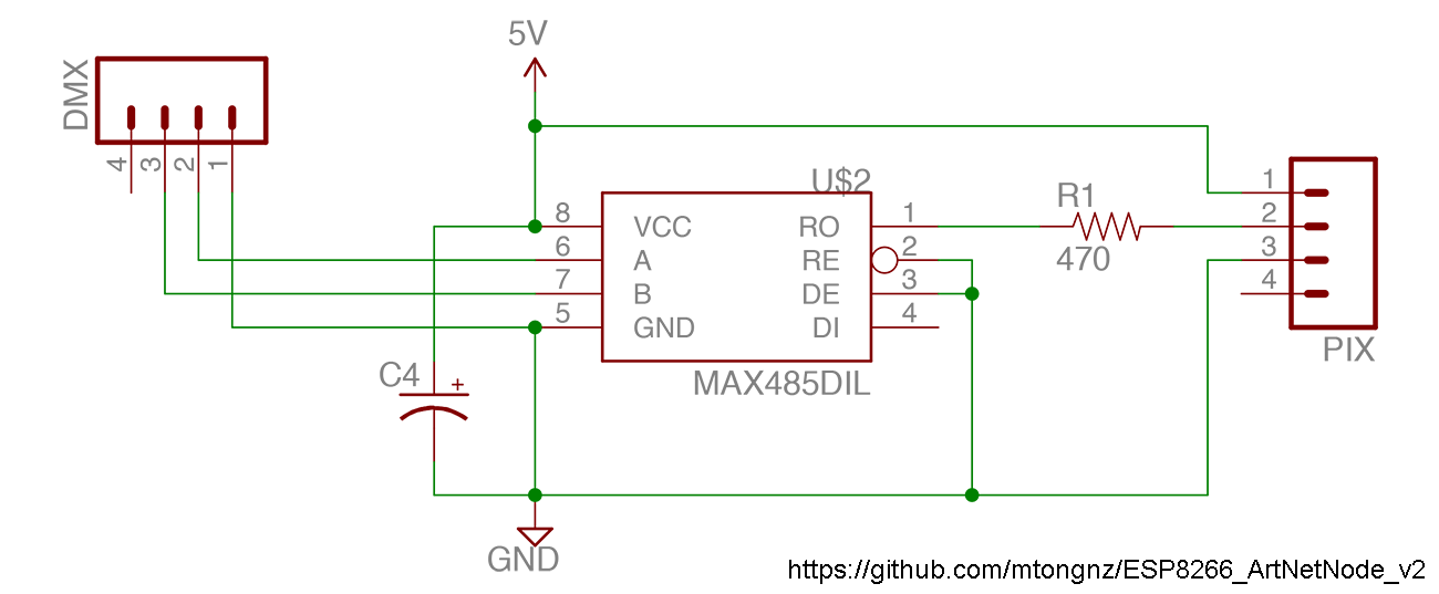 Esp8266 Artnet To Dmx Trybotics