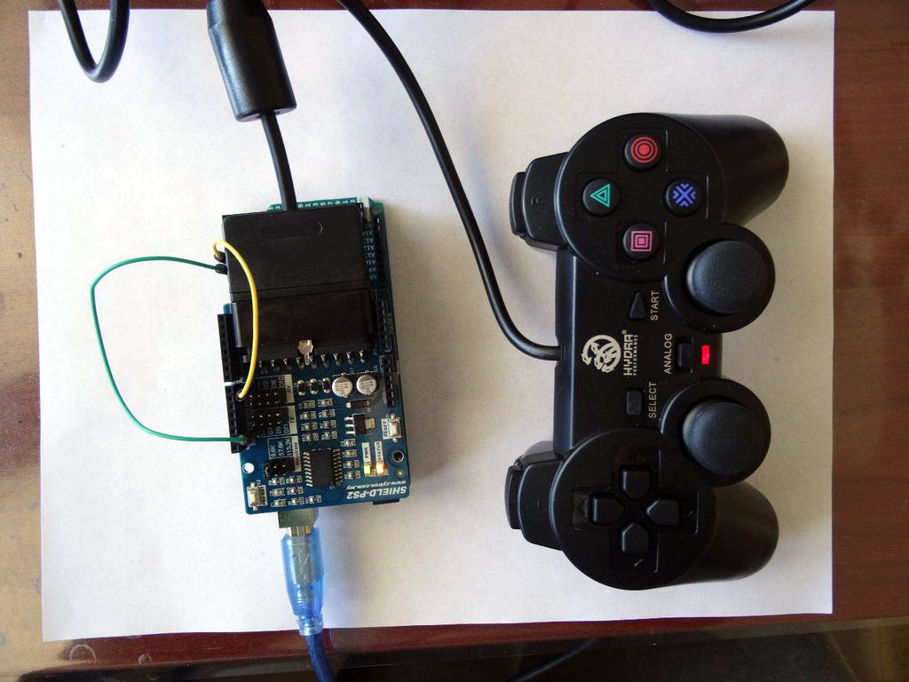 Arduino: Controlling Servo With PS2 Controller (Program With Visuino) | Trybotics