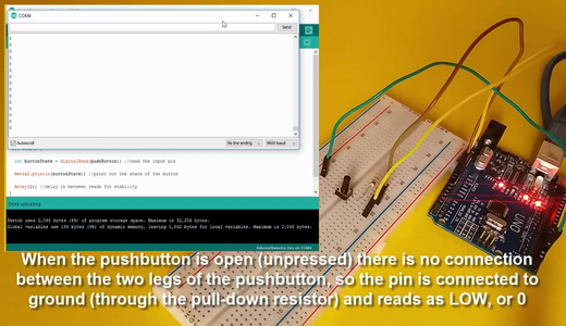Arduino Digitalread Serial Monitor With Button 5 Steps With Pictures Instructables