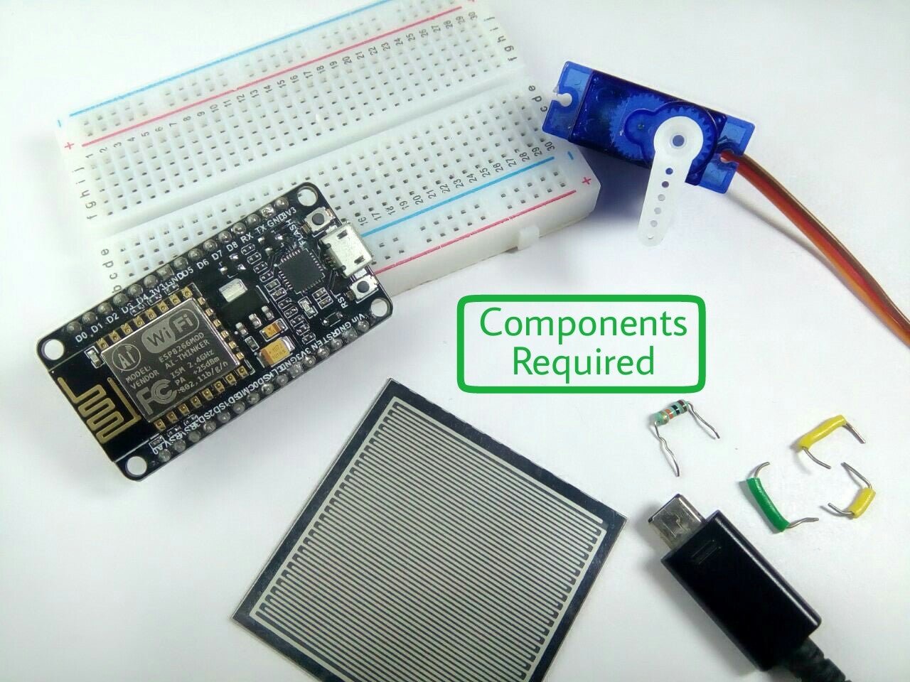 Control Servo Arm Using Force Sensitive Resistor | Trybotics